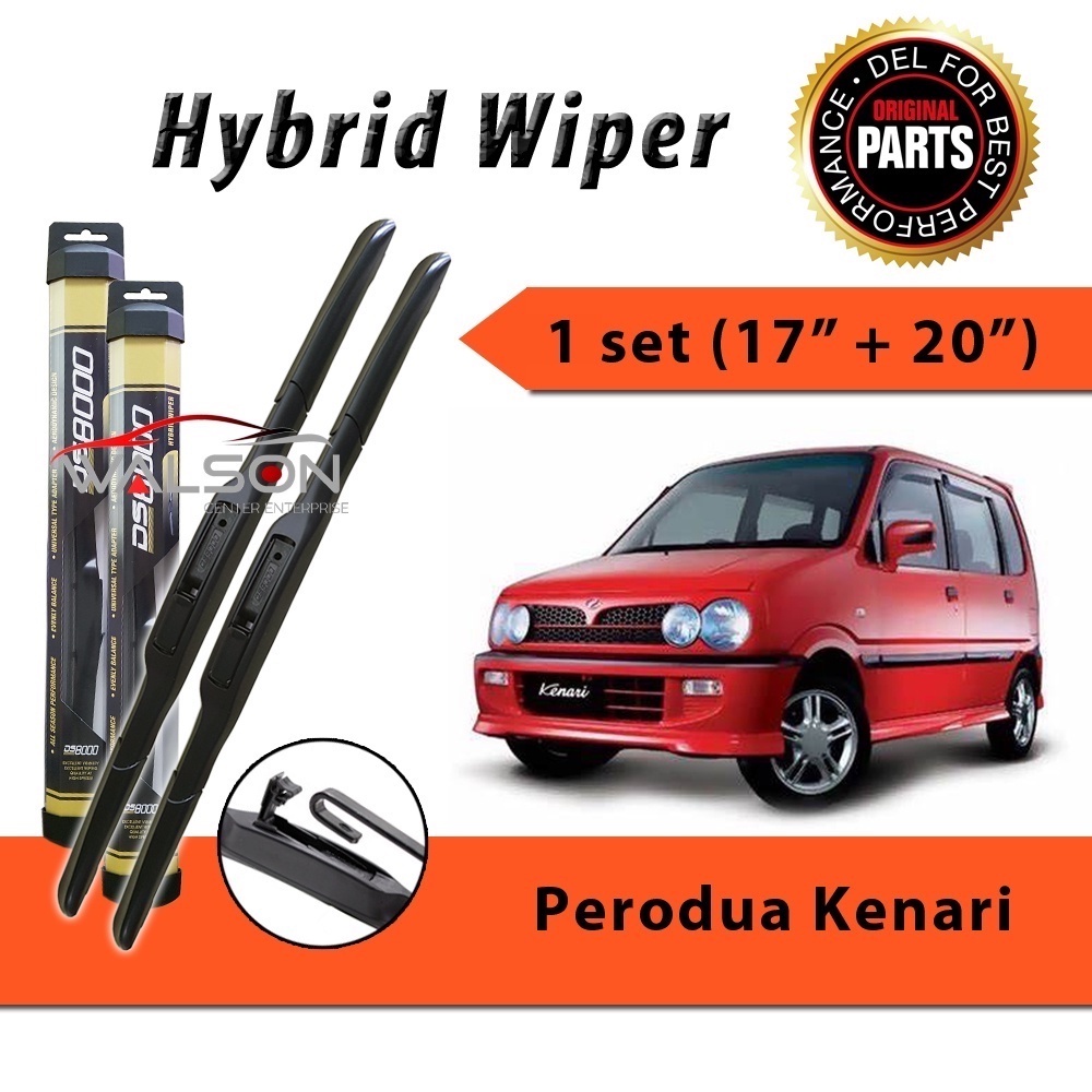 Hybrid Wiper Perodua Kenari 17"+20" (1set) | Shopee Malaysia