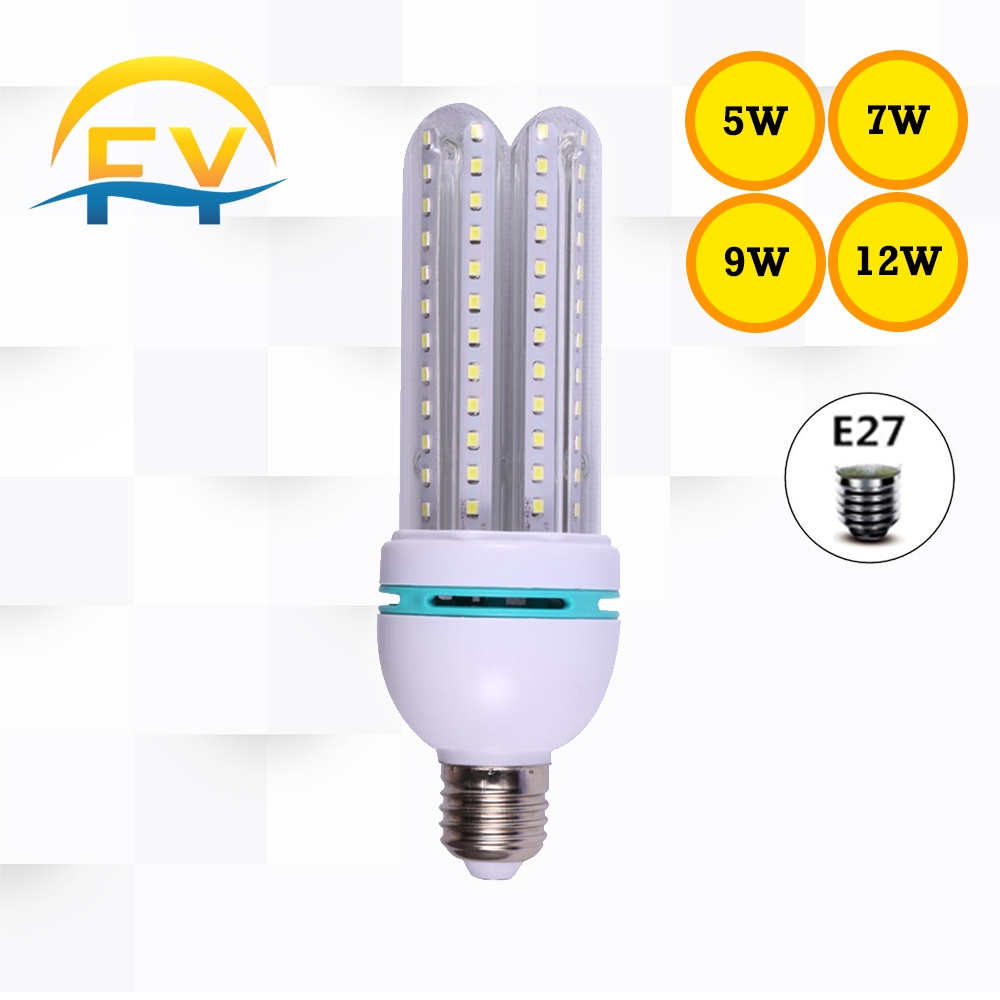 FY LED Light Bulb U Shape Corn 3U - 5W 7W 9W 12W - Daylight / Warm ...