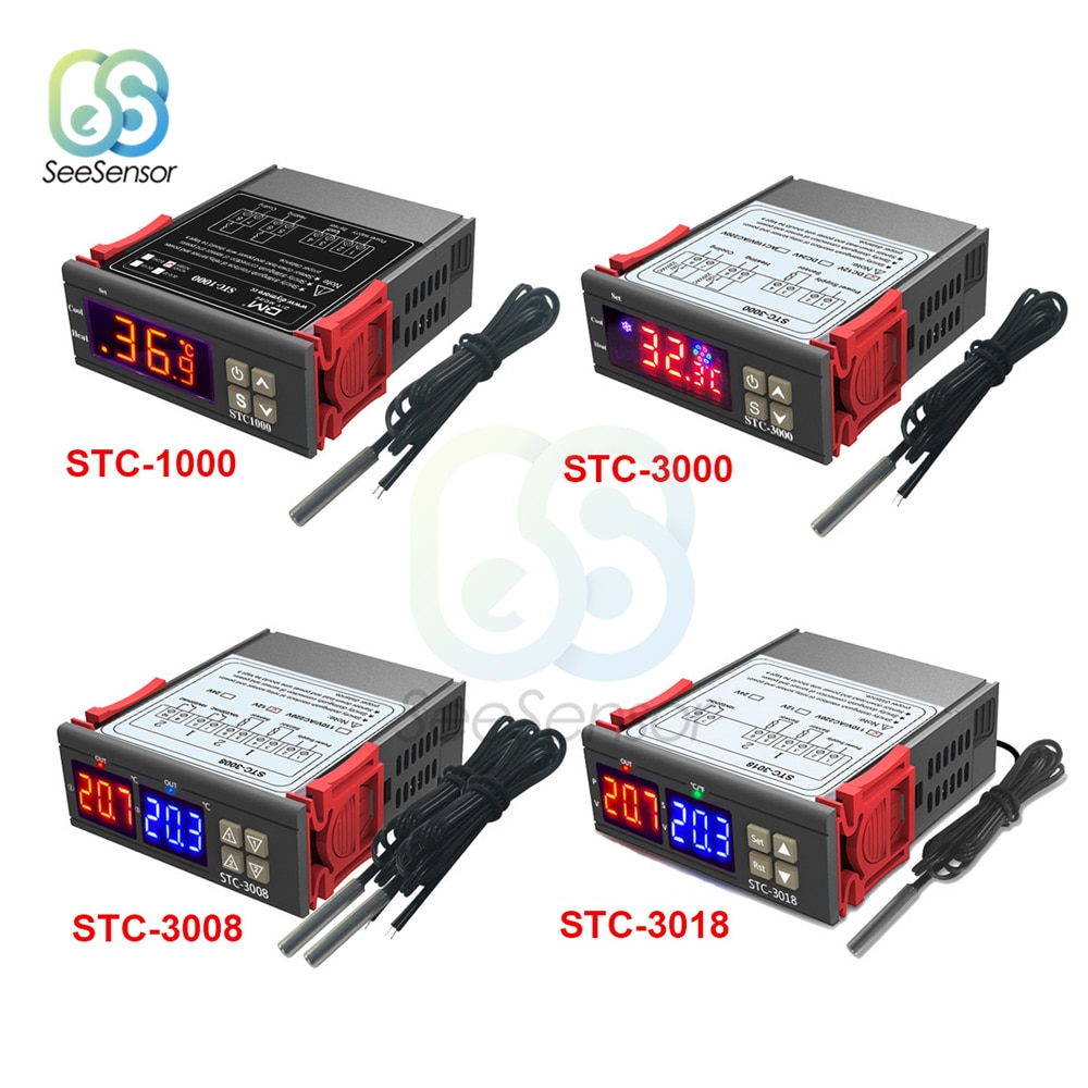 STC-1000 STC-3000 STC-3008 STC-3018 LED Digital Temperature Controller ...