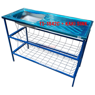 [Ready Stock PVC ] Sinki Dapur Stainless Steel Sink With Sink Stand ...