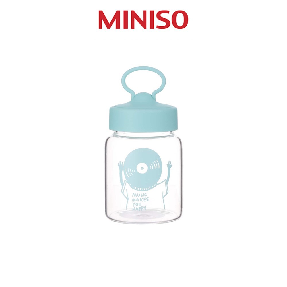 MINISO High Borosilicate Glass Water Bottle with Ring Stand (220ML ...