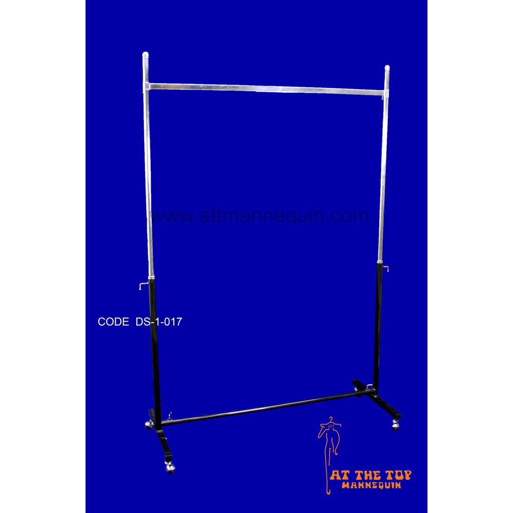 Heavy Duty Wheel Portable Square Bar Stand Garment Rack Display Stand ...