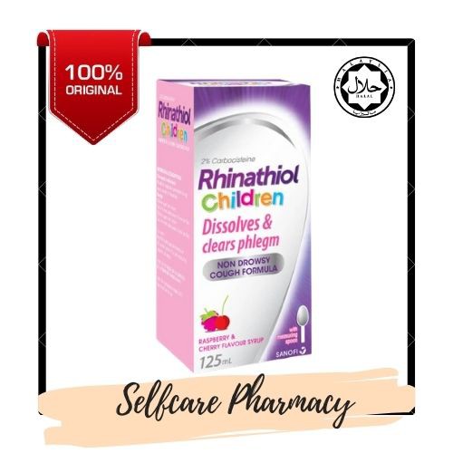 (125ML) RHINATHIOL CHILDREN 2% CARBOCISTEINE SYRUP (RASBERRY & CHERRY ...