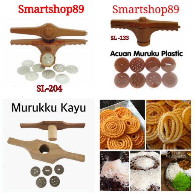 Acuan Kuih Muruku Kayu/ Murukku Mould / Murukku Maker Acuan Putu Mayam ...