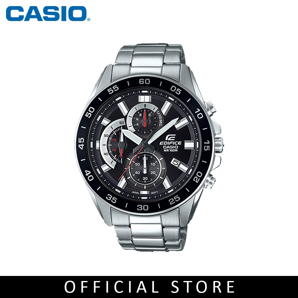 Casio Edifice EFV-550D-1AV Silver Stainless Steel Band Men Watch ...