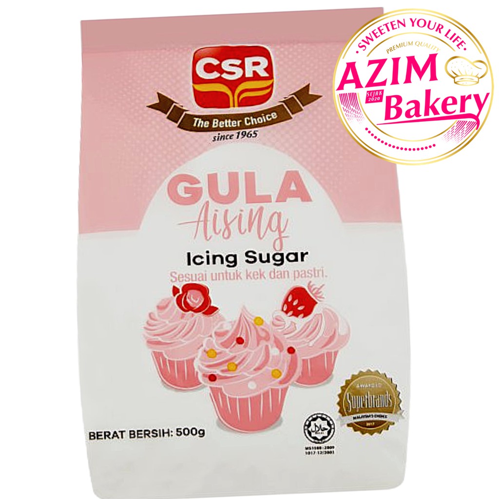 Csr Icing Sugar 500g | Gula Aising Csr (Halal) by Azim Bakery | Shopee ...
