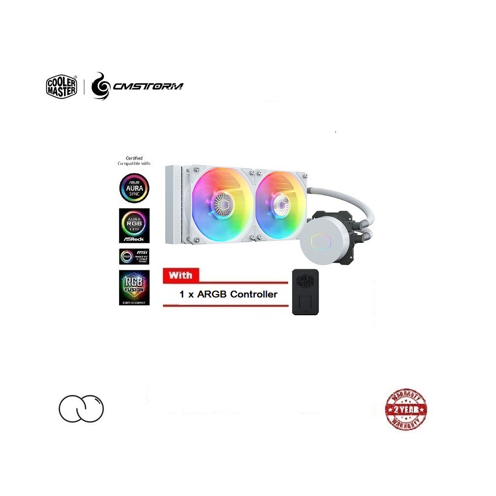 Cooler Master MasterLiquid ML240L V2 ARGB White Edition/Dual Chamber ...