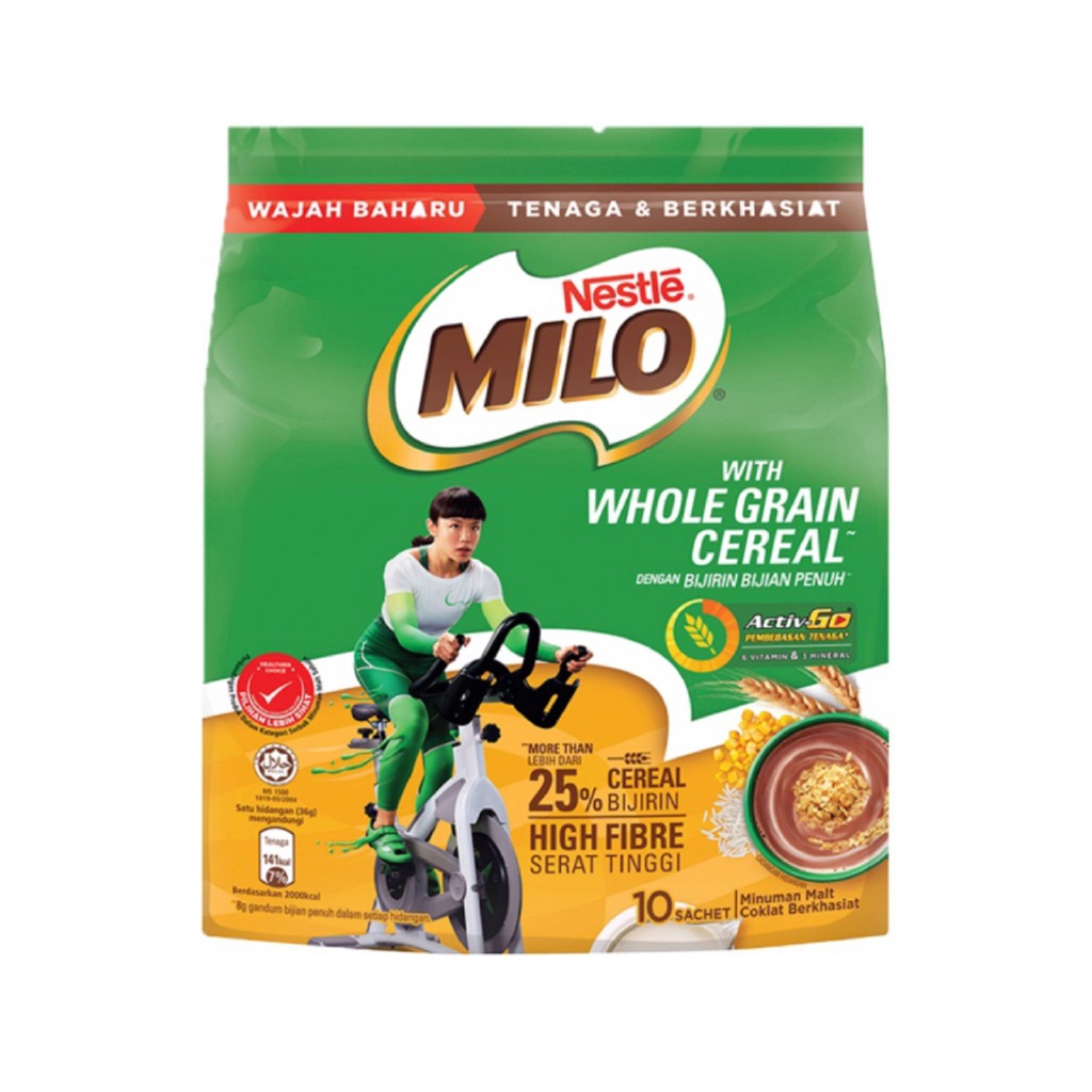 Nestle MILO Activ-Go Whole Grain Cereal (36g x 10s) | Shopee Malaysia