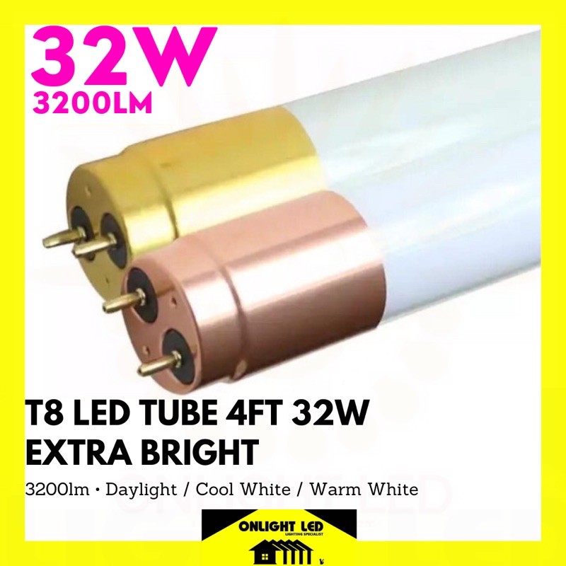 T8 Led Tube 32W (Extra Bright) x30PCS LED T8 Lampu Kalimantang Casing ...