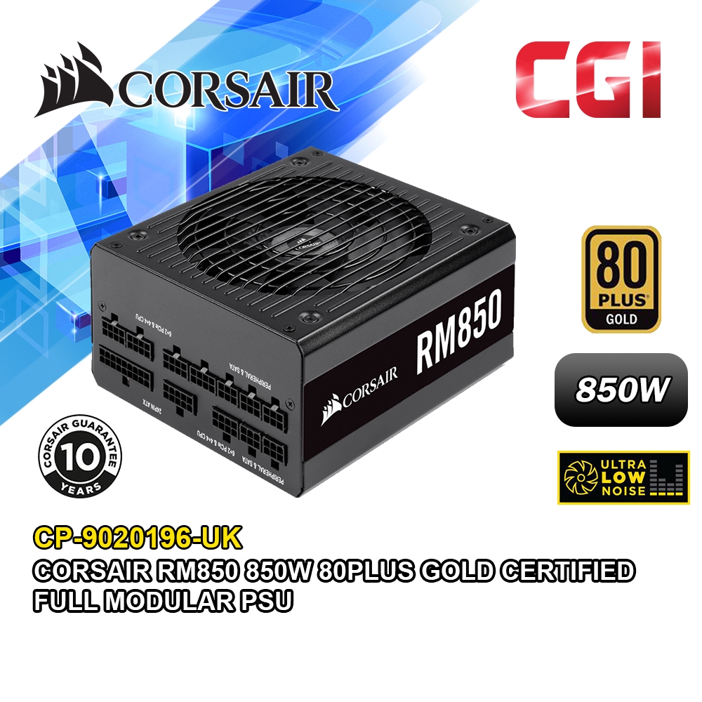 Corsair RM850 850W 80PLUS Gold Certified Full Modular PSU (CP-9020196 ...