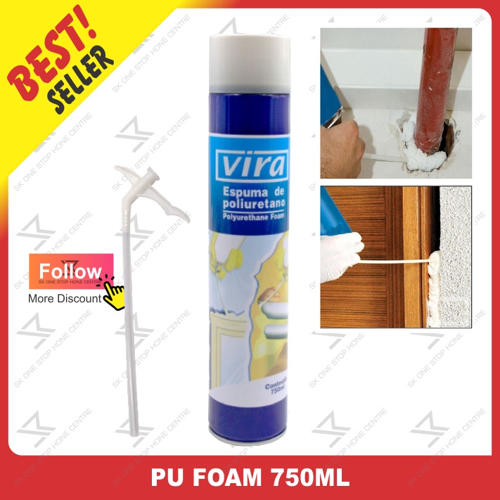 VIRA Polyurethane Foam PU Foam Spray 750mL | Shopee Malaysia