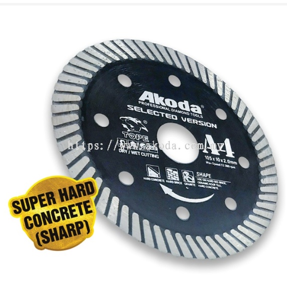 Akoda AS-04-T105B (A4) Diamond Blade Turbo Cutting Disc 4" 105MM (D) x ...