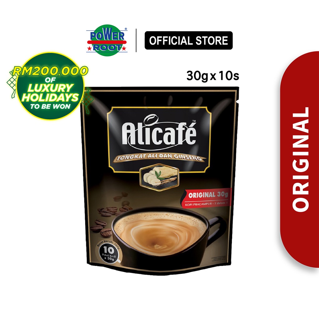 Alicafe Tongkat Ali & Ginseng Original (30gm X 10 Sachets) | Shopee ...