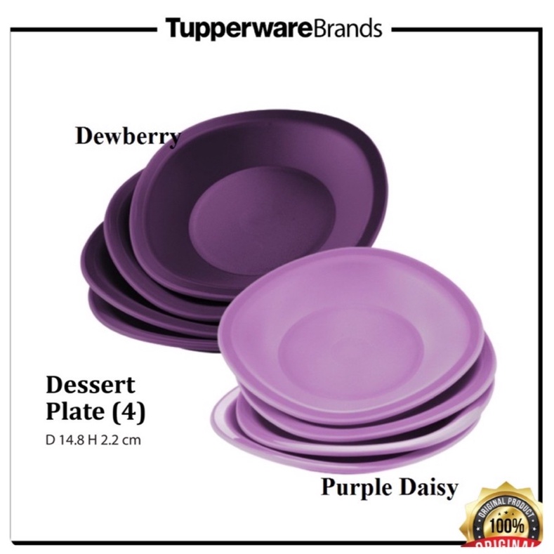 TUPPERWARE Dessert Plates Set (4) | Shopee Malaysia
