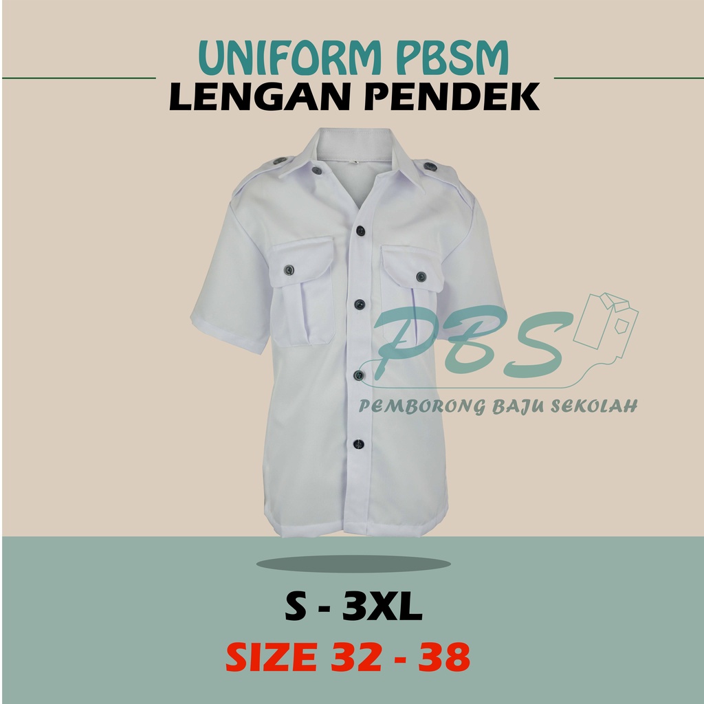 Uniform Kadet Bulan Sabit Merah PBSM (Lengan Pendek) - K001SS | Shopee ...