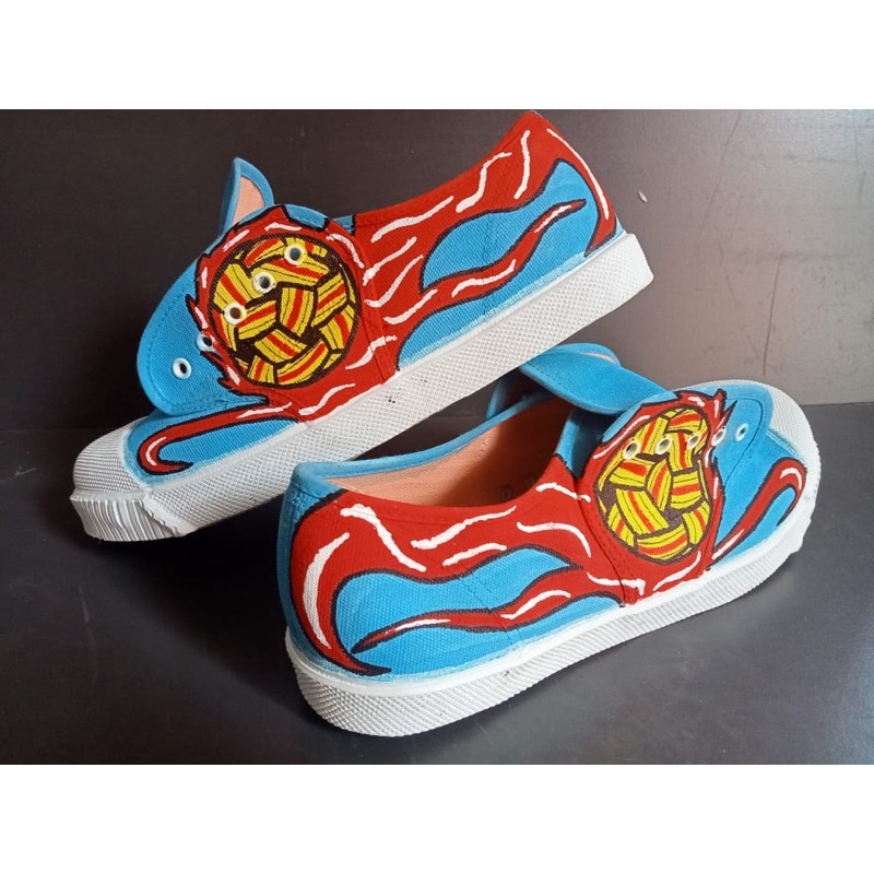 Kasut Nanyang / Breaker 4x4 Stylo Fancy Sepak Takraw STL Custom Shoes ...