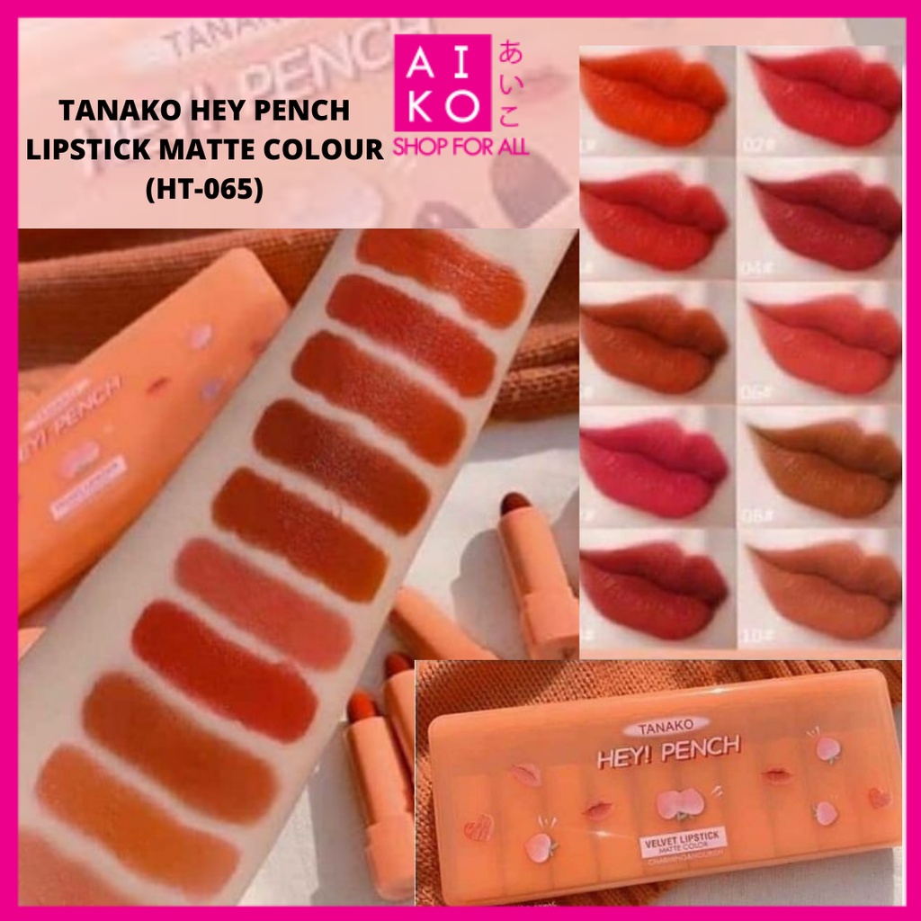 (AIKO) TANAKO HEY PENCH LIPSTICK MATTE COLOUR (HT-065) | Shopee Malaysia