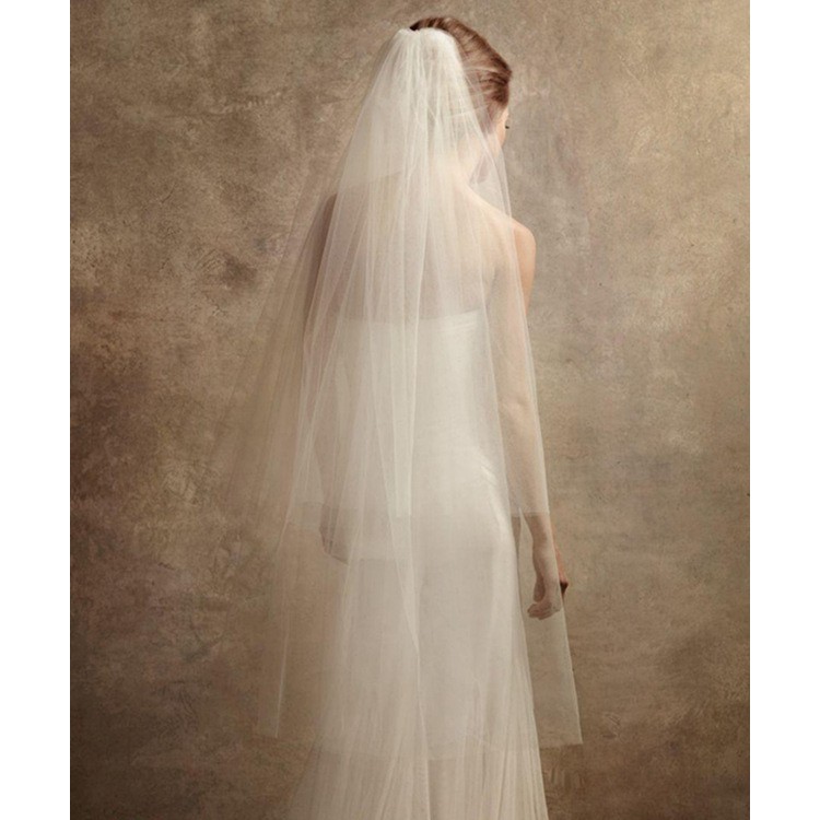 2m 3m 4m Wedding veil bride dress veil double layer with comb | Shopee ...