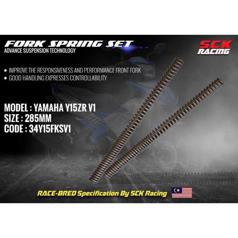 sck Y15 V1 racing fork spring tention 40%(100% ori sck racing product ...