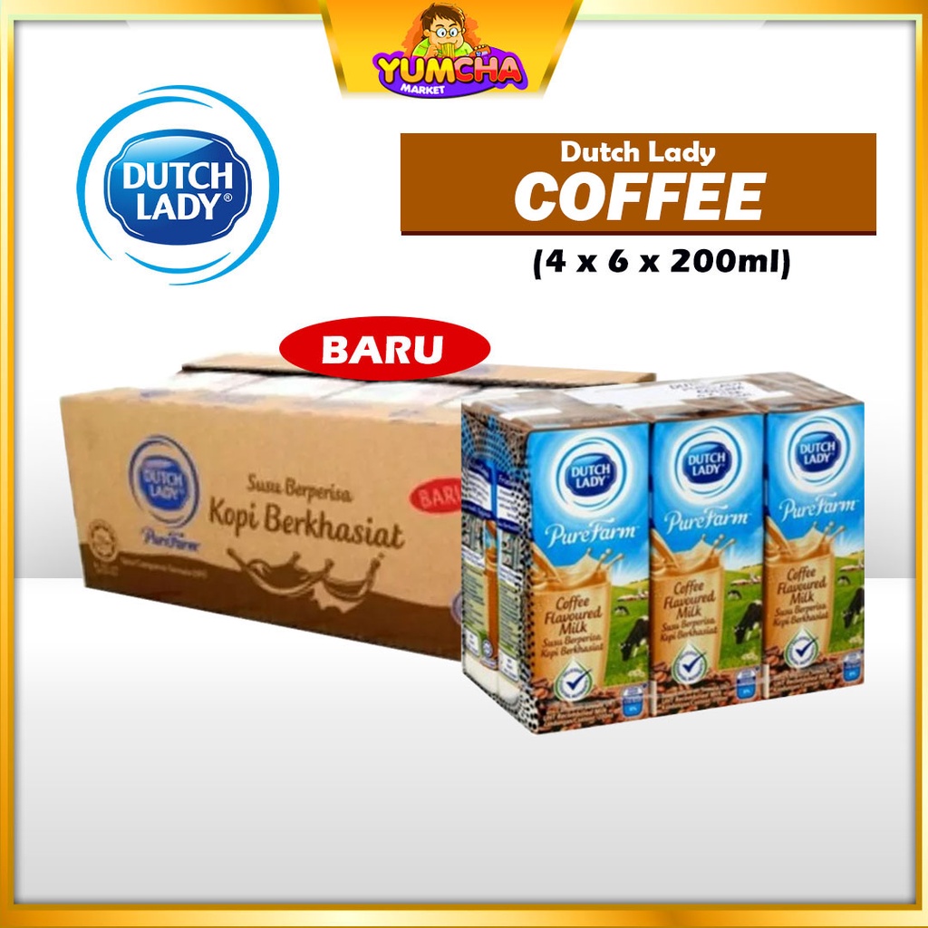 Dutch Lady PureFarm Susu Berperisa Coffee UHT Coffee Flavoured Milk Box ...