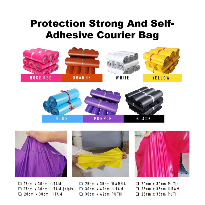[WHOLESALE/HARGA BORONG] COURIER BAG 50 PCs STRONG PROTECTION SELF ...