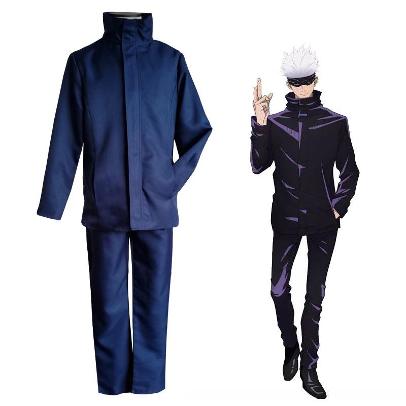 Jujutsu Kaisen Gojo Satoru Cosplay Costume Wig Men School Uniform Suit ...