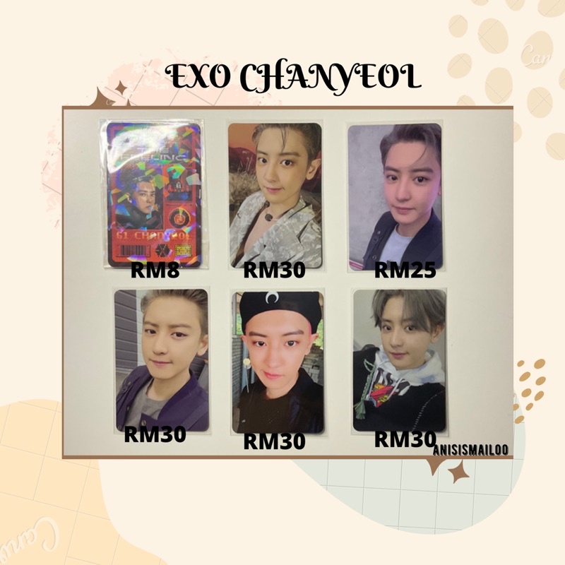 OFFICIAL CHANYEOL PHOTOCARDS | Shopee Malaysia