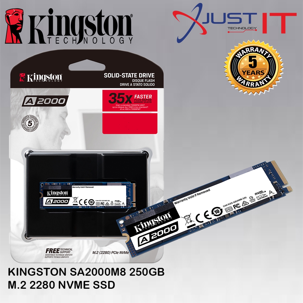 KINGSTON SA2000M8 250GB / 500GB M.2 2280 NVME SSD | Shopee Malaysia