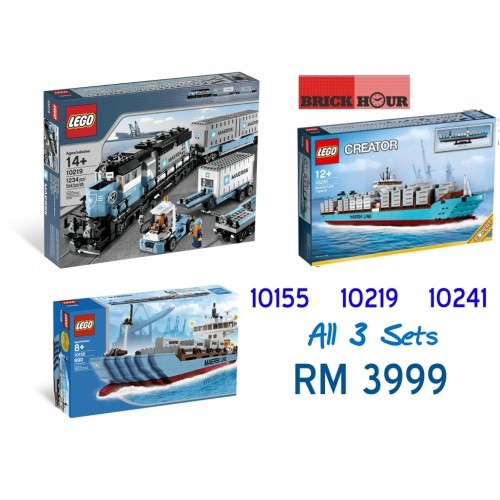 LEGO Maersk - 10155 - 10219 - 10241 ( 3 Sets ) | Shopee Malaysia