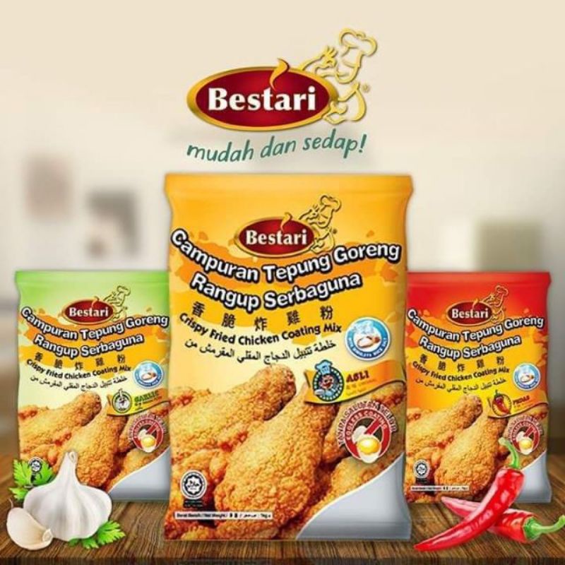 Bestari tepung goreng ayam 1kg | Shopee Malaysia