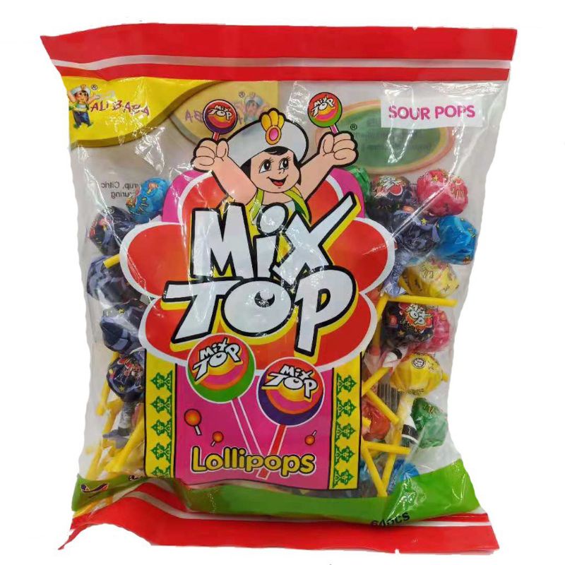 MALAYSIA Childhood Memory Alibaba Mix Top Lollipop Sour Pops/Mixed Fruit Flavor | Shopee Malaysia