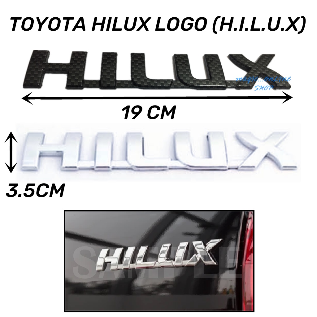 TOYOTA HILUX LOGO EMBLEM STICKER(H.I.L.U.X) | Shopee Malaysia