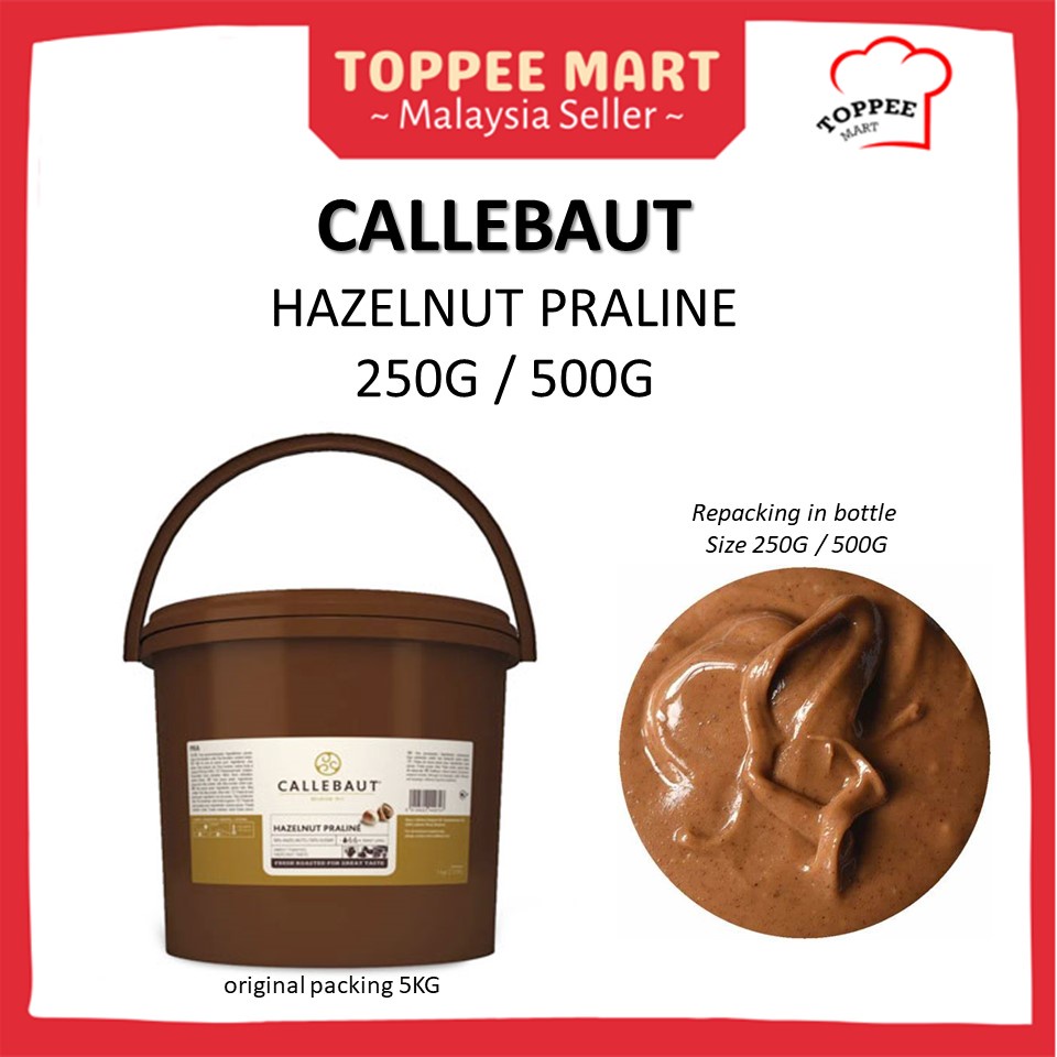CALLEBAUT HAZELNUT PRALINE 50% REPACKING 250G 500G HAZELNUT PASTE ...