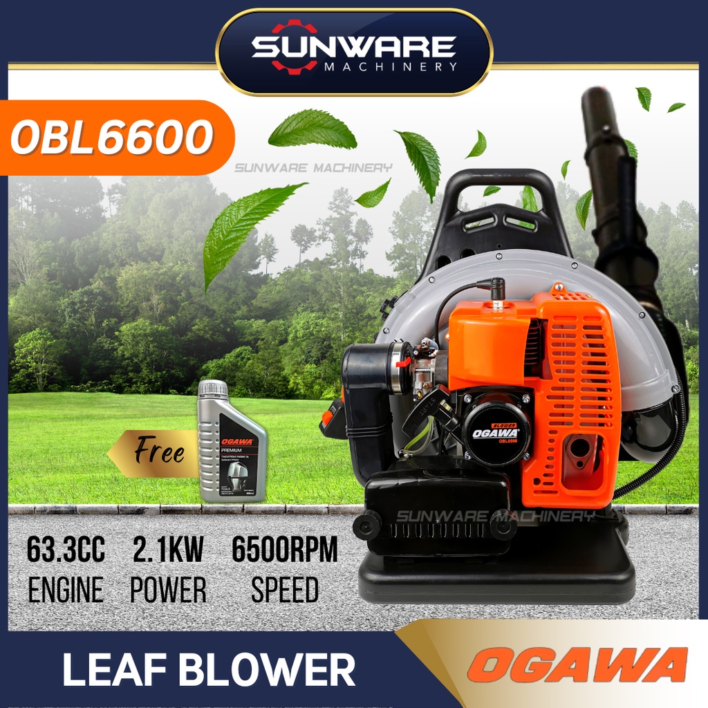 OGAWA OBL6600 OBL6800 Backpack Blower 63.3cc 6500rpm 2-Stroke Powerful Leaf Blower For Garden ...