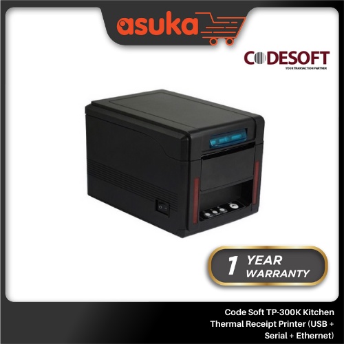 Code Soft TP-300K Kitchen Thermal Receipt Printer (USB + Serial + Ethernet) | Shopee Malaysia
