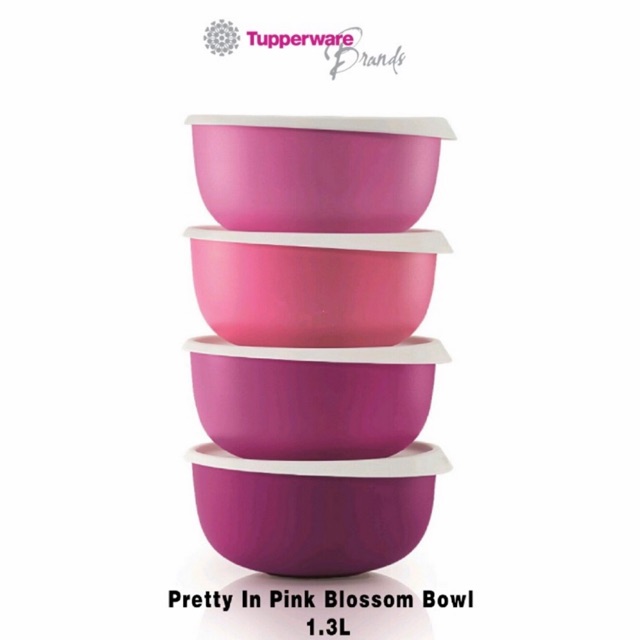 Tupperware OT Pretty In Pink Blossom Bowl (1) 1.3L | Shopee Malaysia