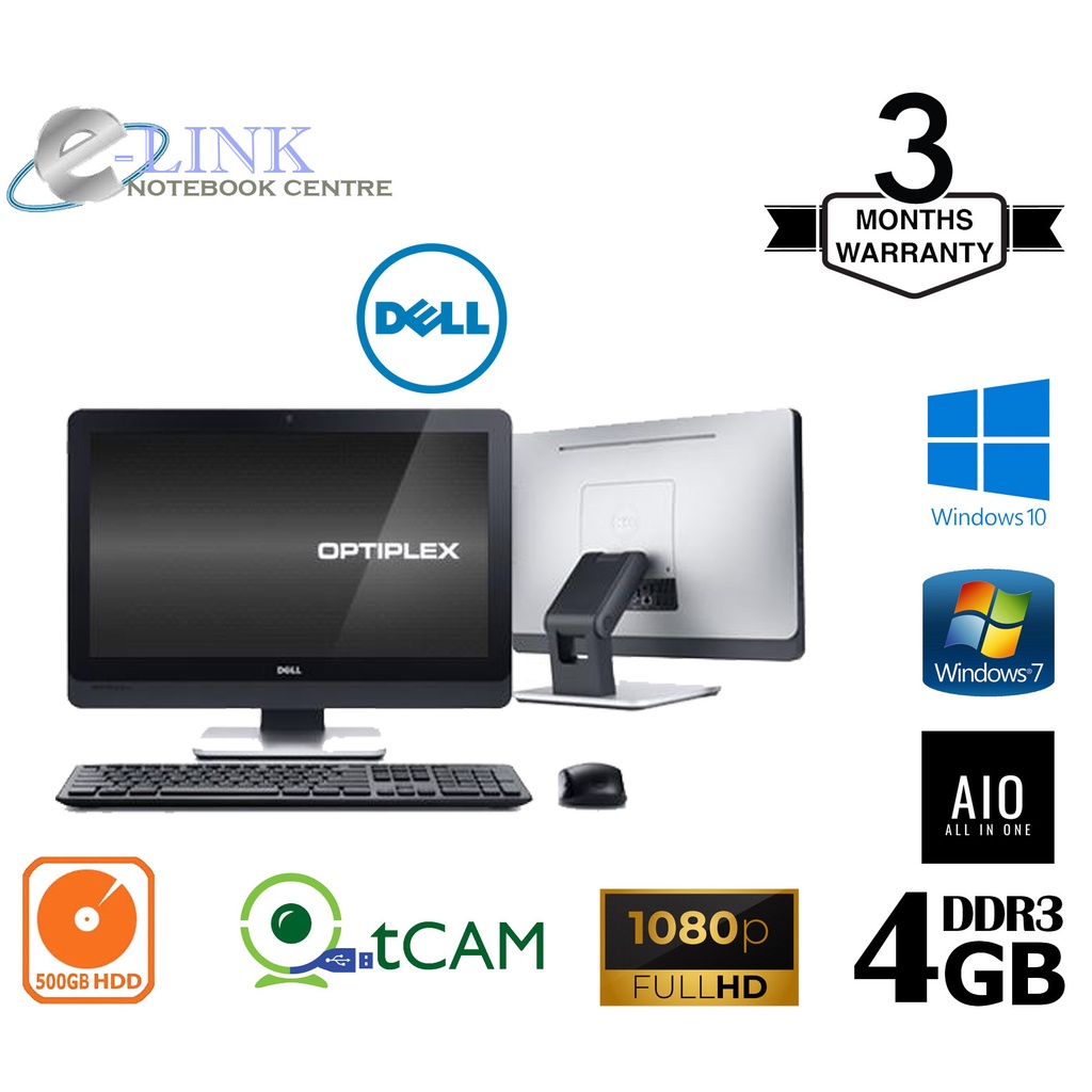 ( AIO DELL i5 3/4 GEN ) DELL OPTIPLEX 9010 / 9020 23" FHD ALL IN ONE PC ...