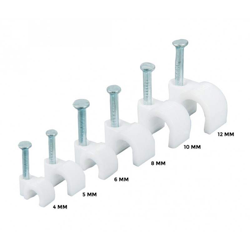 Round Steel Cable Clips / Wall Wire Cable Clips (Packing) | Shopee Malaysia