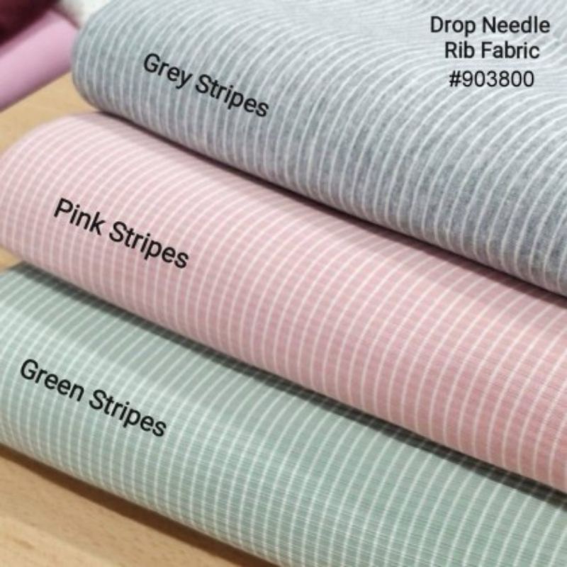 903880 Drop Needle Rib Kain knit Fashion Fabric cotton + spandex HALF ...