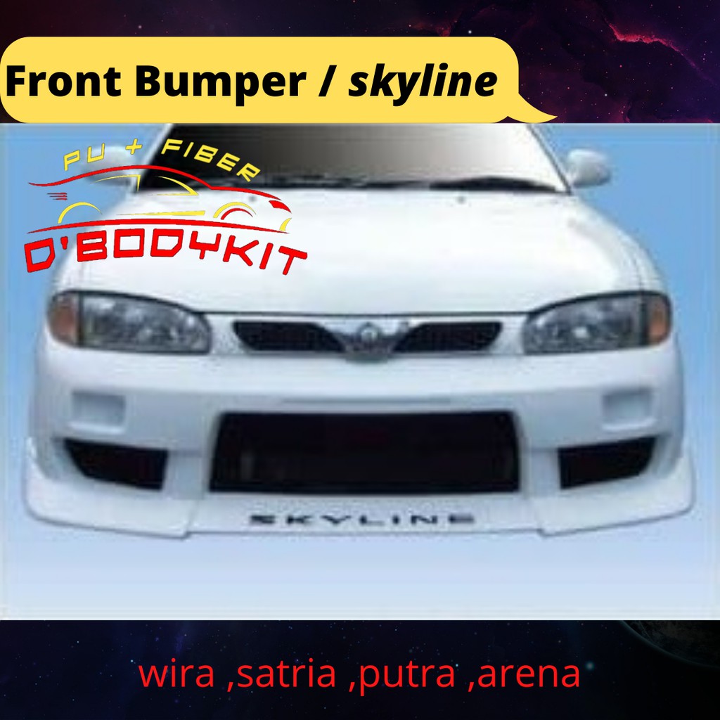 FRONT BUMPER WIRA SATRIA PUTRA & ARENA ( SKYLINE , V DESIGN V3 & GTI ...