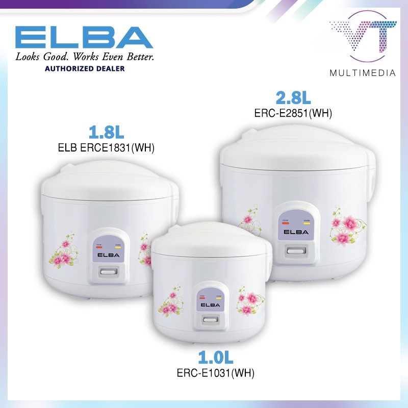 Elba Jar Rice Cooker ERC-E2851WH , ERC-E1831WH , ERC-E1031WH / ERC ...