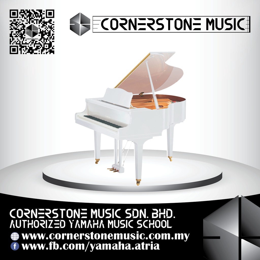 White Baby Grand Piano Yamaha