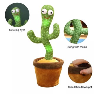 Lovely Talking Toy Dancing Cactus Doll Speak Talk Sound Record Repeat ...