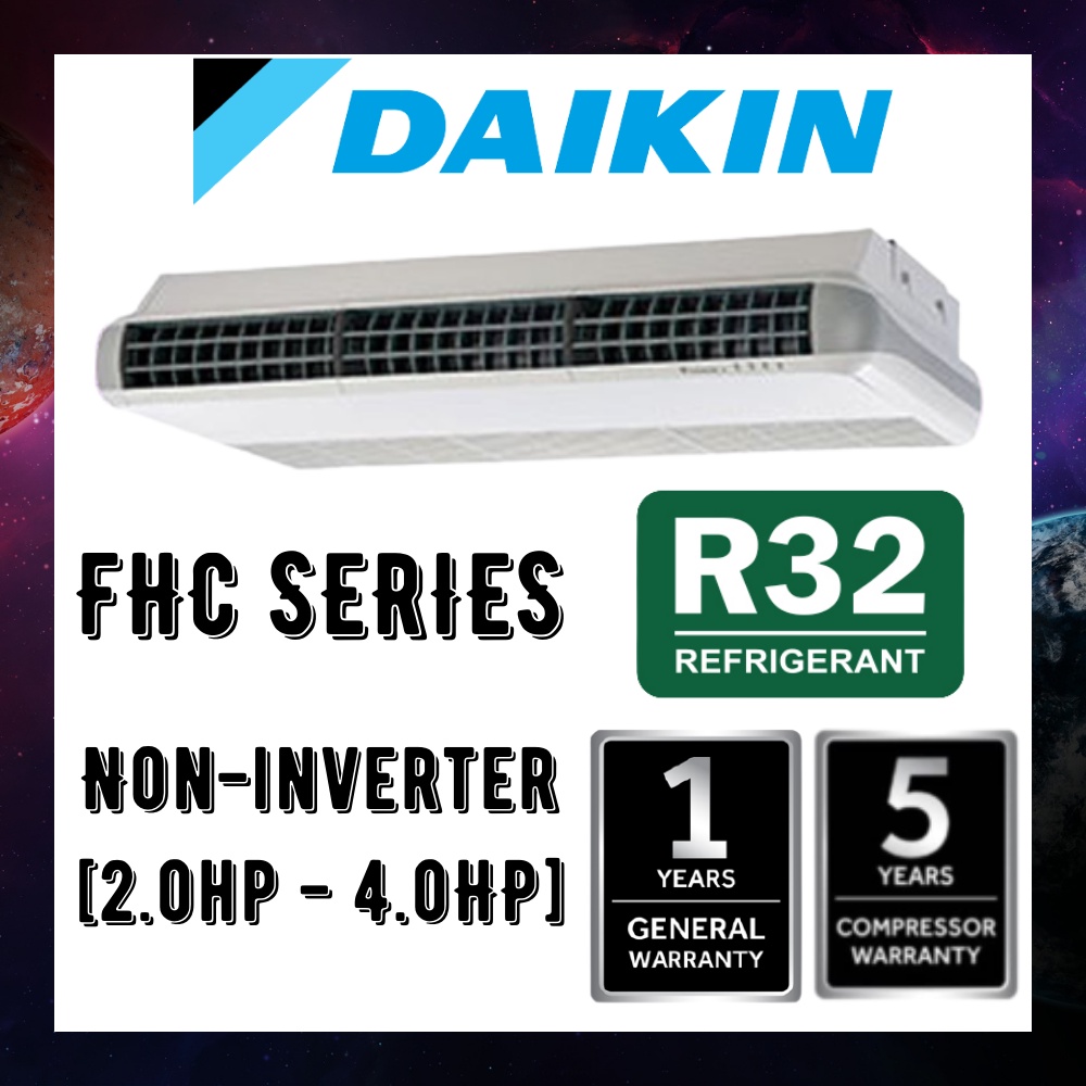 [Limited Stock!!!] Daikin Non-Inverter R32 Ceiling Exposed (2HP - 4HP) | Shopee Malaysia