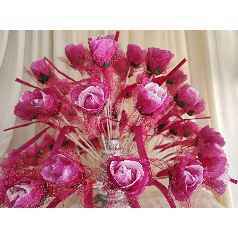 BUNGA TELUR ROSE WEDDING PELAMIN BUNGA PAHAR (50PCS) | Shopee Malaysia