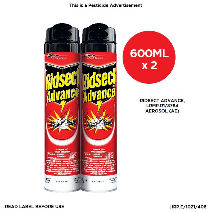 Ridsect Advance Aerosol (600ml) [Twinpack] | Shopee Malaysia