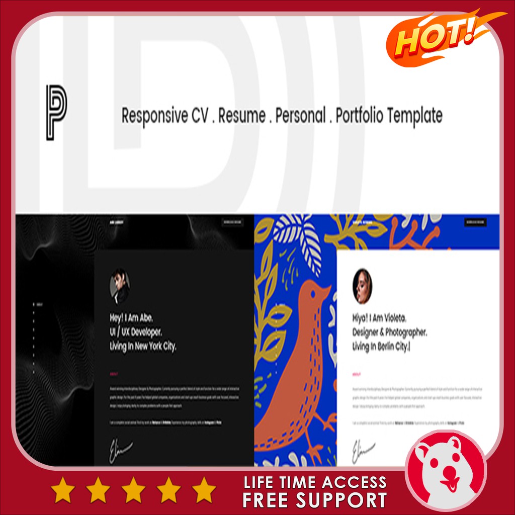 Penelope - Responsive CV / Resume / Personal / Portfolio Website ...