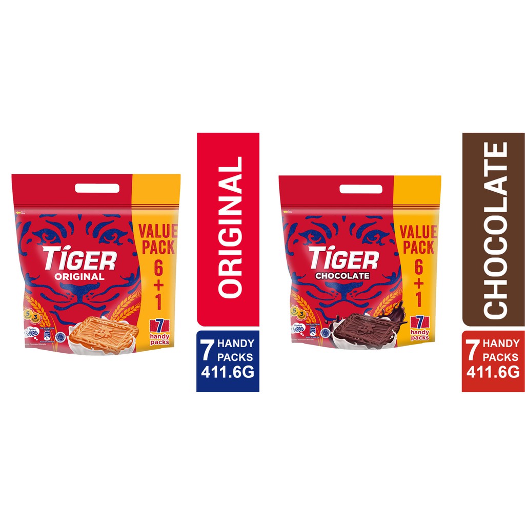Tiger Plain Sweet Original Flavored / Chocolate Flavored Biscuits Multi ...