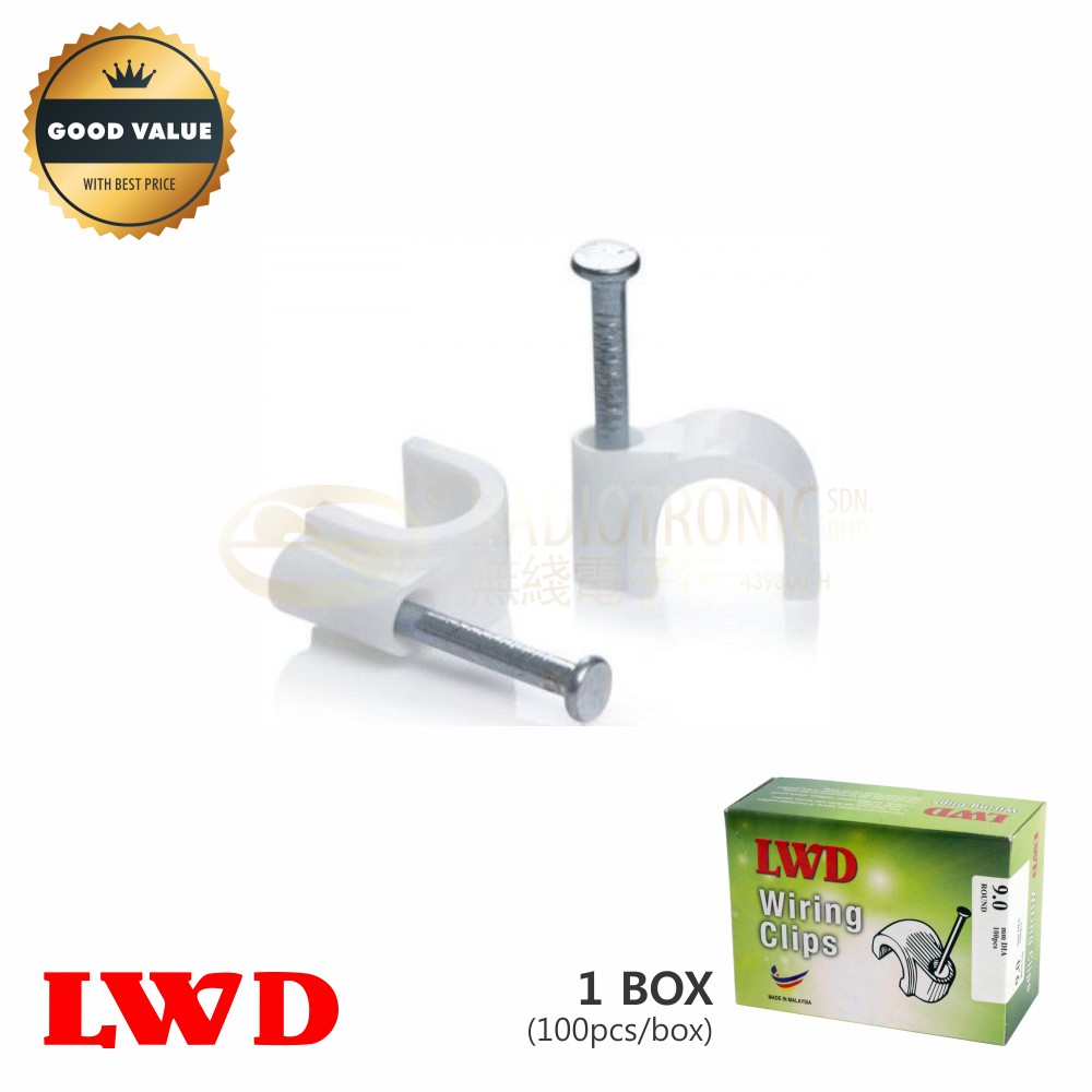 LWD Liwida 9mm Wiring Cable Clip 1 Box (CCL-2009) | Shopee Malaysia