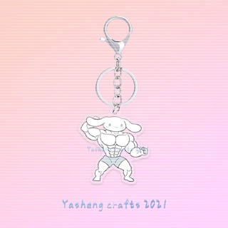Muscle Sanrio Keychain Mobile Phone Pendant Macho Kuromi Cinnamon Dog ...